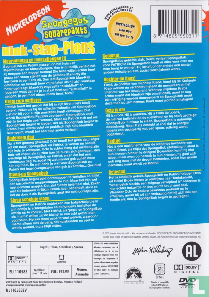 Spongebob Tide And Seek Dvd