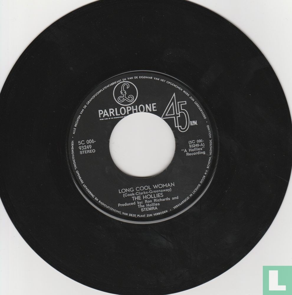 Long Cool Woman Single 5C 006-93249 (1972) - Hollies, The - LastDodo