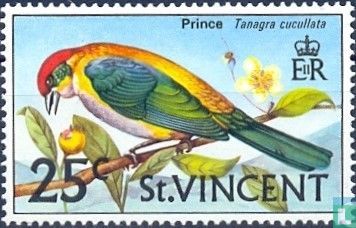 Lesser Antillean tanager 25 (1970) - Saint Vincent and the Grenadines ...