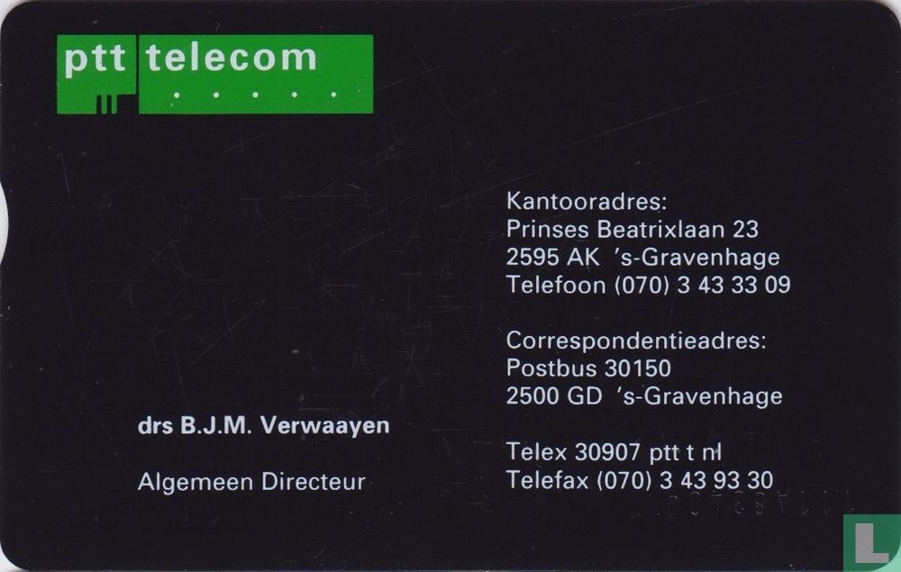 PTT Telecom Directie drs B.J.M. Verwaayen D0171.66 (1991) - PTT Telecom ...