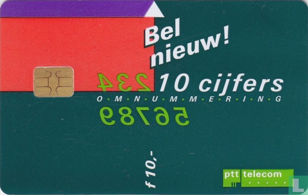 PTT Telecom Bel nieuw ! 10 cijfers 8055.01 (1995) - PTT Telecom - LastDodo