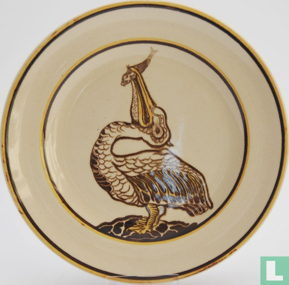 Artis Kinderservies - Dinerbordje Pelikaan - Petrus Regout (1926 ...