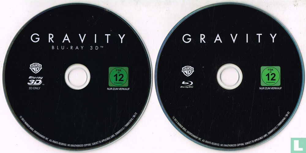 Gravity 3D Blu (2014) - Blu-ray - LastDodo