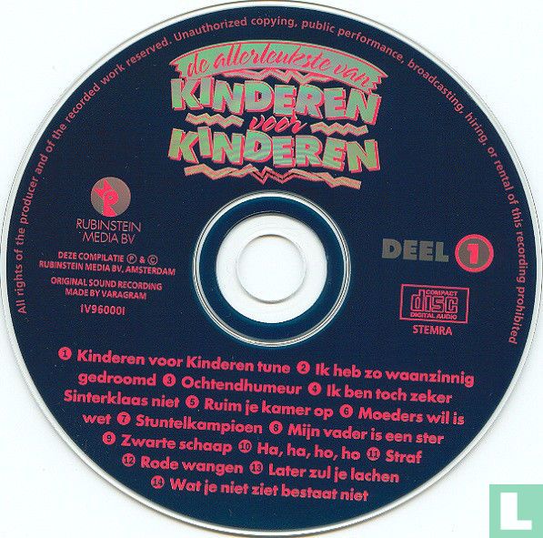 De allerleukste van Kinderen voor Kinderen deel 1 CD IV960001 (1996 ...