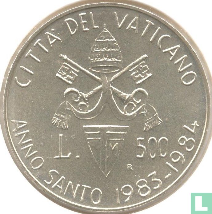 Vatican 500 lire 1983 "Holy Year" KM# 168 (1983) - Vatican - LastDodo