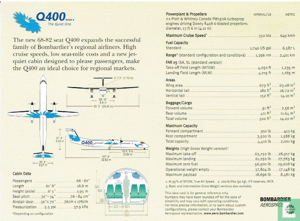DeHavilland DHC-8-Q400 Prototyp - Bombardier - LastDodo