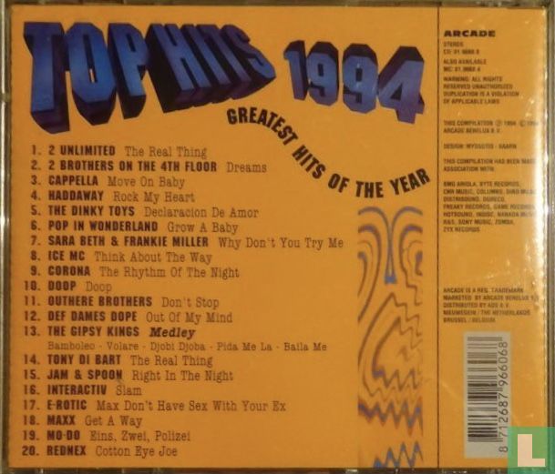 Top Hits 94 - Greatest Hits of the Year CD 01 9660 5 (1994) - Various ...