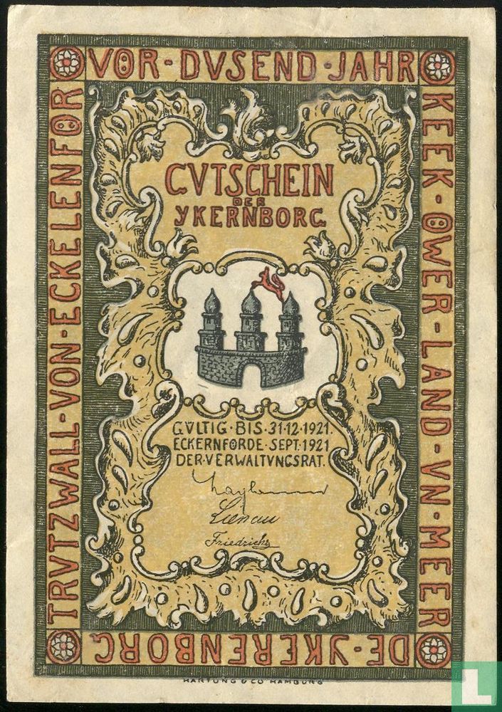 Eckernförde, District - 25 Pfennig 1921 (1921) - Eckernforde, Kreis ...