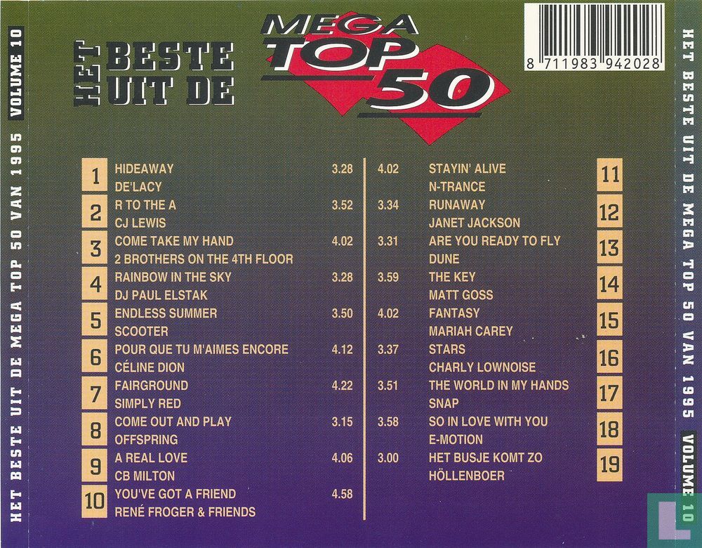 Het Beste Uit De Mega Hits Top 50 Van 1995 Volume 10 CD 3642 2 48615 6 ...