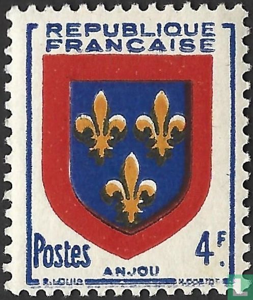 Coat of arms of Anjou 4 (1949) - France - LastDodo
