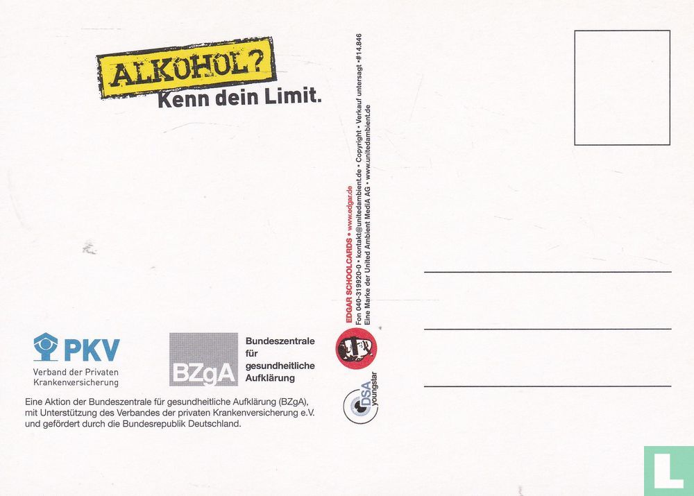 14846 - PKV/BZgA "Alkohol? Kenn dein Limit" 14846 - Edgar - LastDodo