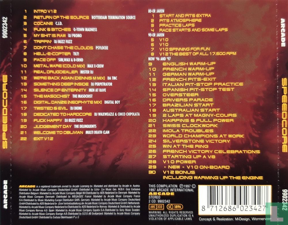 Speedcore - Formula 1 - Hardcore Sounds CD 9902342 (1997) - Various ...