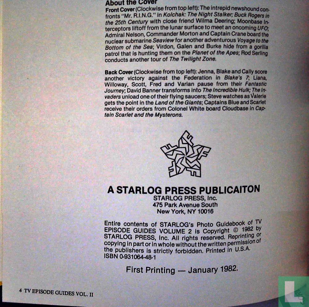 TV Episode Guides (1982) - Clark, Bill - LastDodo