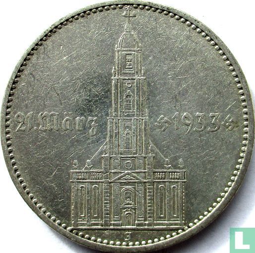 German Empire 5 reichsmark 1934 (J - type 1) "First anniversary of Nazi ...