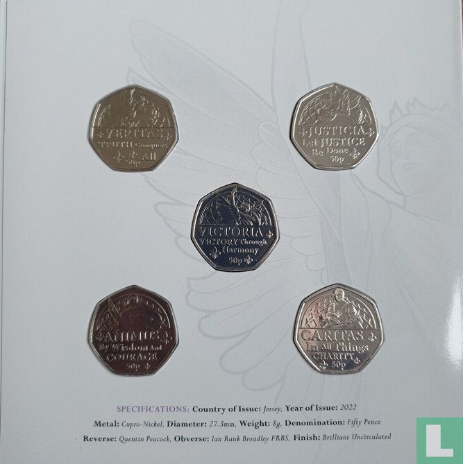 Jersey mint set 2022 "Platinum jubilee of Her Majesty Queen Elizabeth ...