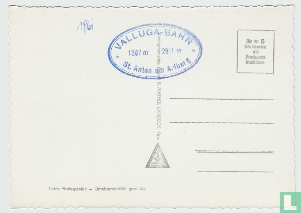 Valluga Seilbahn St. Anton am Arlberg Tirol Österreich Ansichtskarten ...