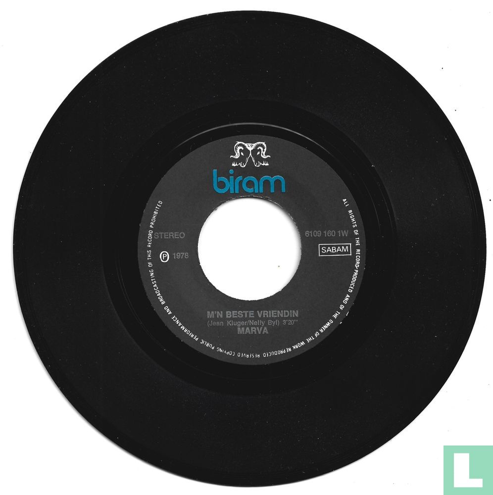 M'n beste vriendin Single 6109 160 (1978) - Mollet, Marva - LastDodo