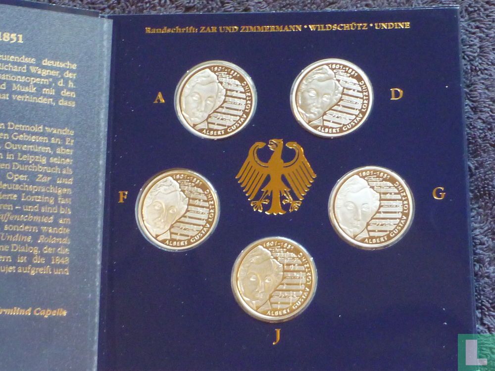 Duitsland jaarset 2001 (PROOF) "200th anniversary Birth of Albert ...