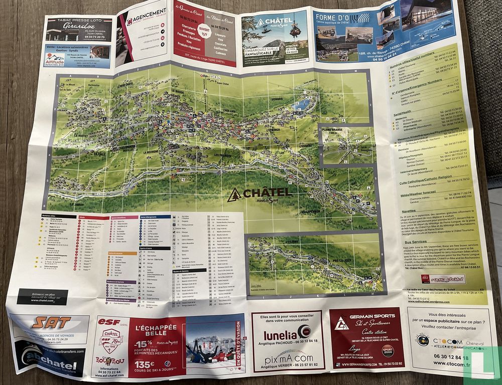 Plan Du Village Chatel Map - Plattegrond - LastDodo