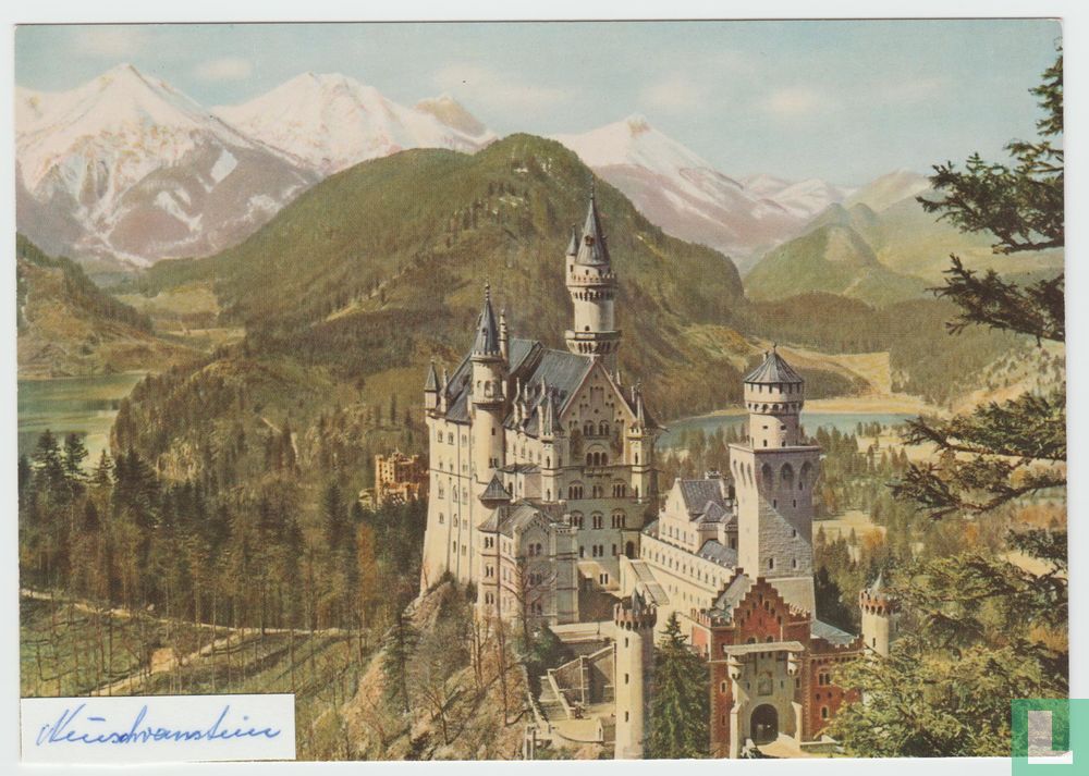Königsschloss Neuschwanstein Bayern Ansichtskarten Castle Bavaria ...