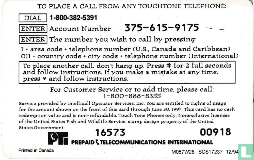 Migratory Bird Hunting Stamp 1962 - Intellicall Operator Services, Inc ...