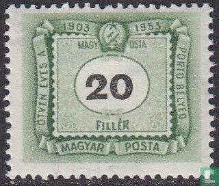 50 jaar portzegel 20 (1953) - Hongarije - LastDodo