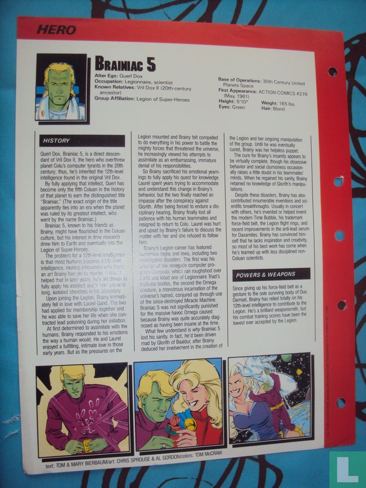 Brainiac 5 (1990) - Who's Who in the DC Universe - LastDodo