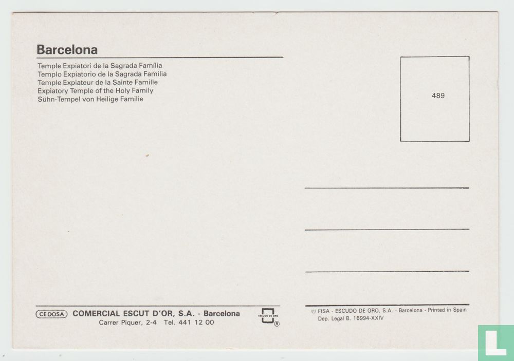 Barcelona Temple Expiatori de la Sagrada Família Cataluña España ...