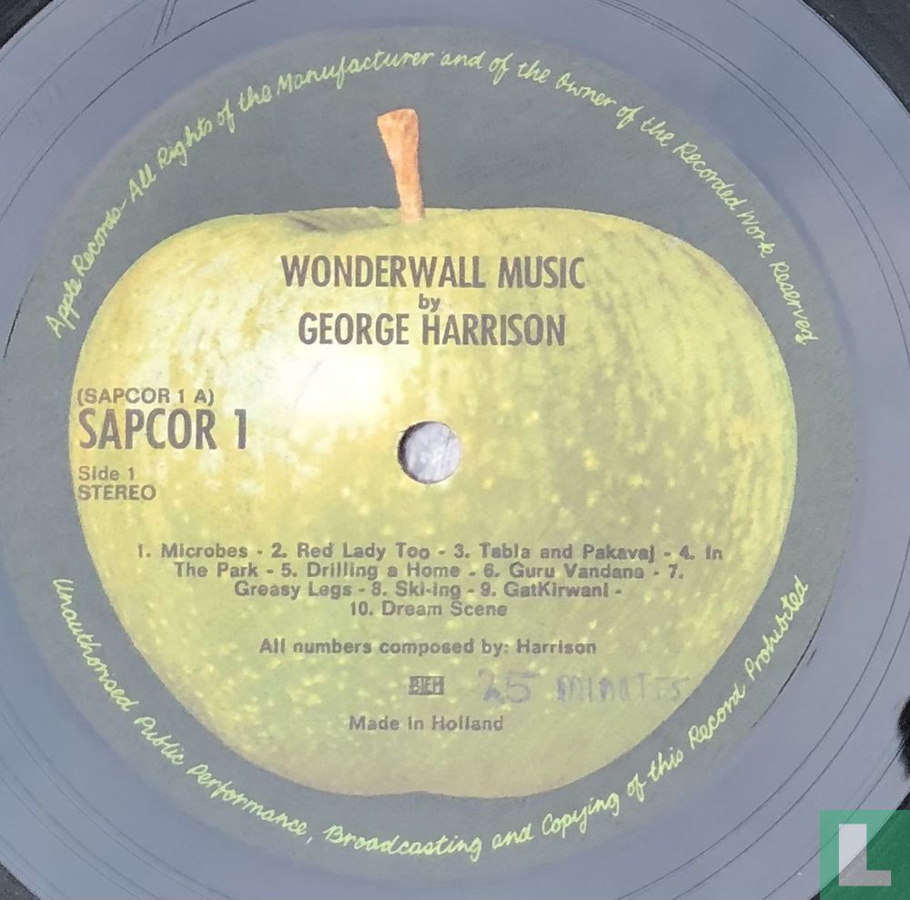 Wonderwall Music LP SAPCOR 1 (1970) - Harrison, George - LastDodo
