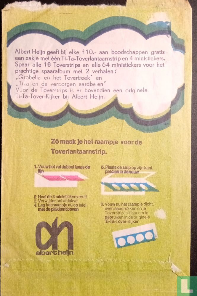 Ti-Ta-Tovenaar zakje met Toverlantaarn strip (1973) - Albert Heijn ...