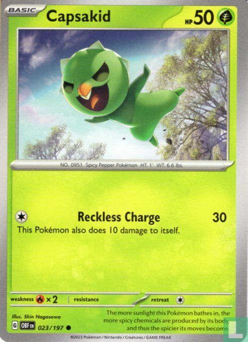 Capsakid 023/197 (2023) - English)2023) Scarlet & Violet - Obsidian ...