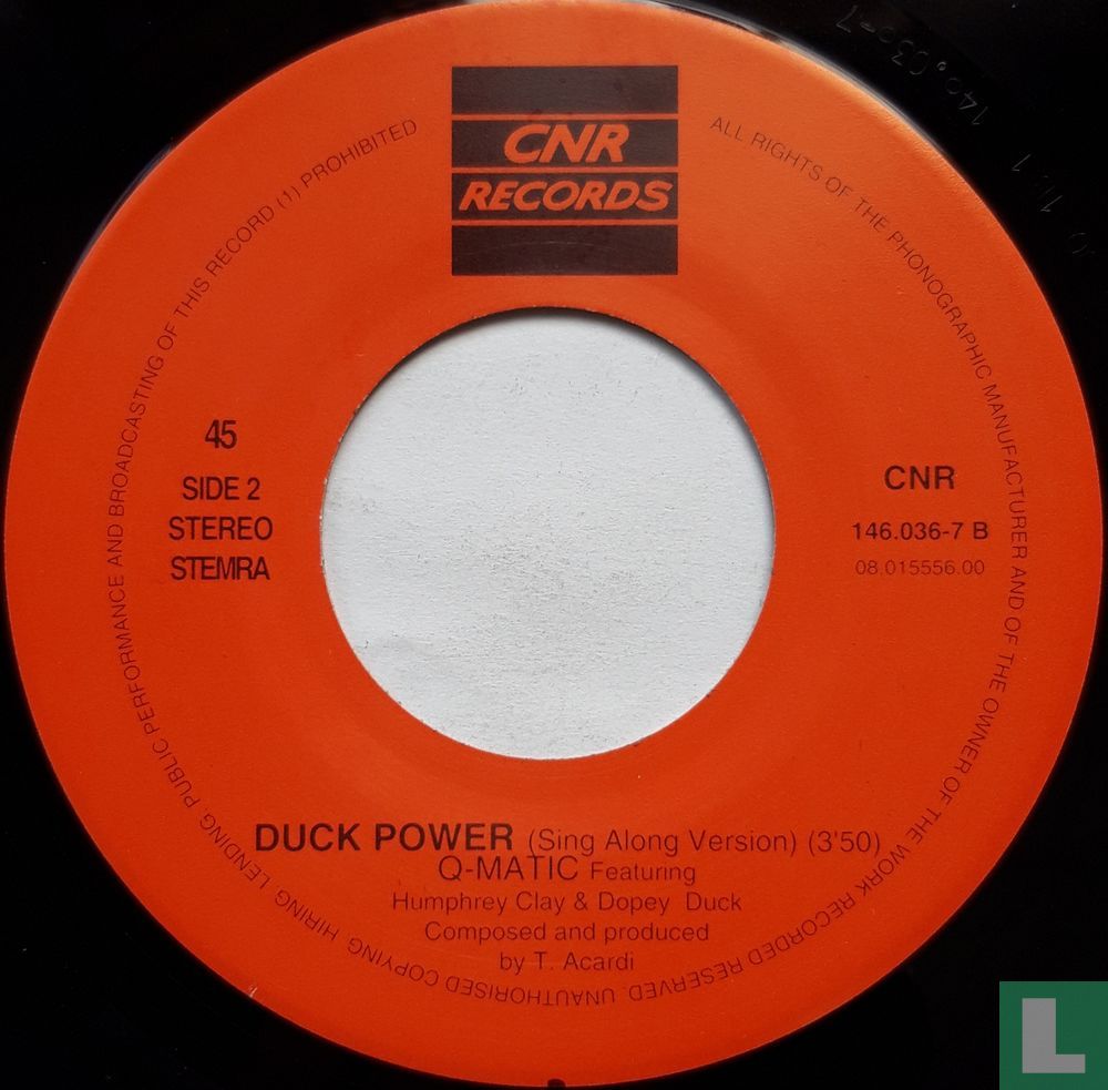 Duck Power Single 146.036-7 (1991) - Humphrey Clay & Dopey Duck - LastDodo