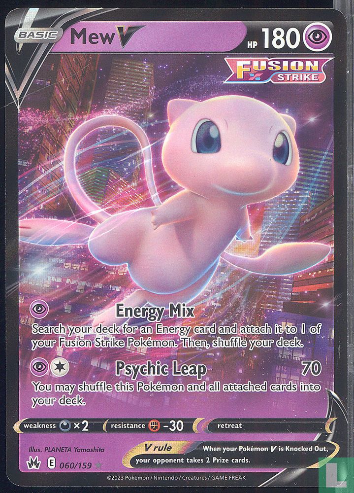 Mew V 060/159 (2023) - English)2023) Sword & Shield - Crown Zenith ...