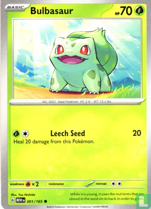Bulbasaur 001/165 (2023) - English)2023) Scarlet & Violet - 151 - LastDodo