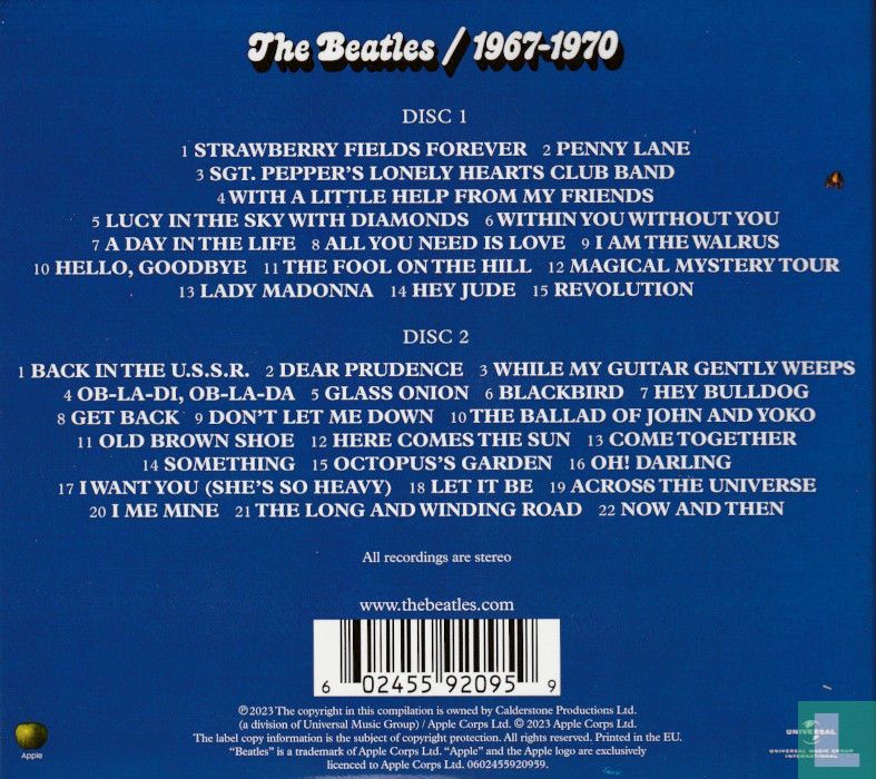 The Beatles / 1967-1970 CD 0602455920959 (2023) - Beatles, The - LastDodo