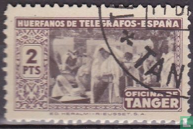 Telegraph stamp 2 (1947) - Tangier - Spanish post office - LastDodo