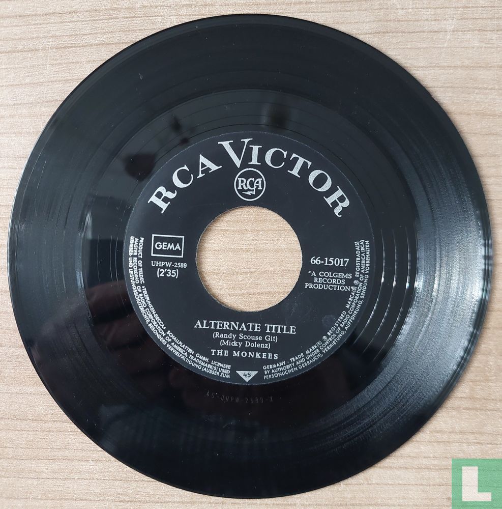 Alternate Title Single 66-15017 (1967) - Monkees, The - LastDodo