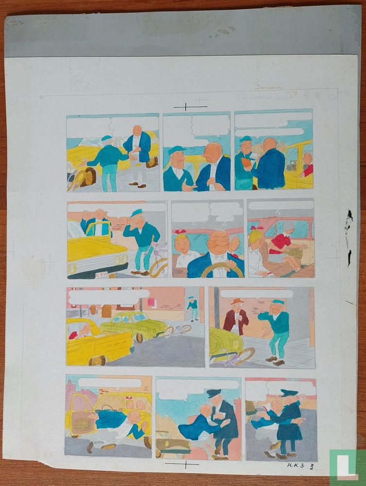 Original coloring The funny tomcat 74 (1967) - Vandersteen, Willy ...