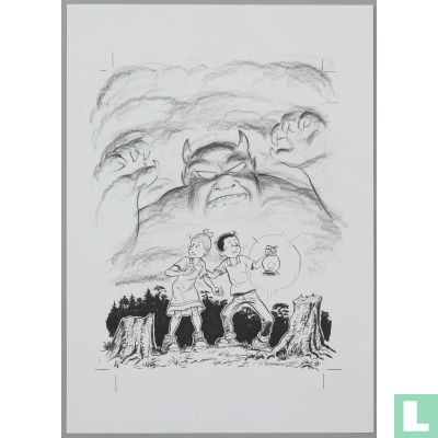 Geduvel on de heath - original drawing ex-libris - JAN BOSSCHAERT (1957 ...