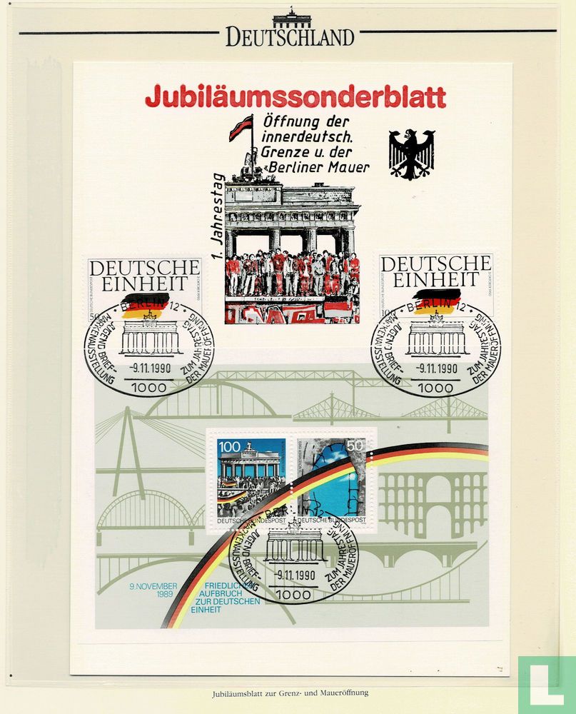 1st anniversary of the opening of the inner German border and the ...