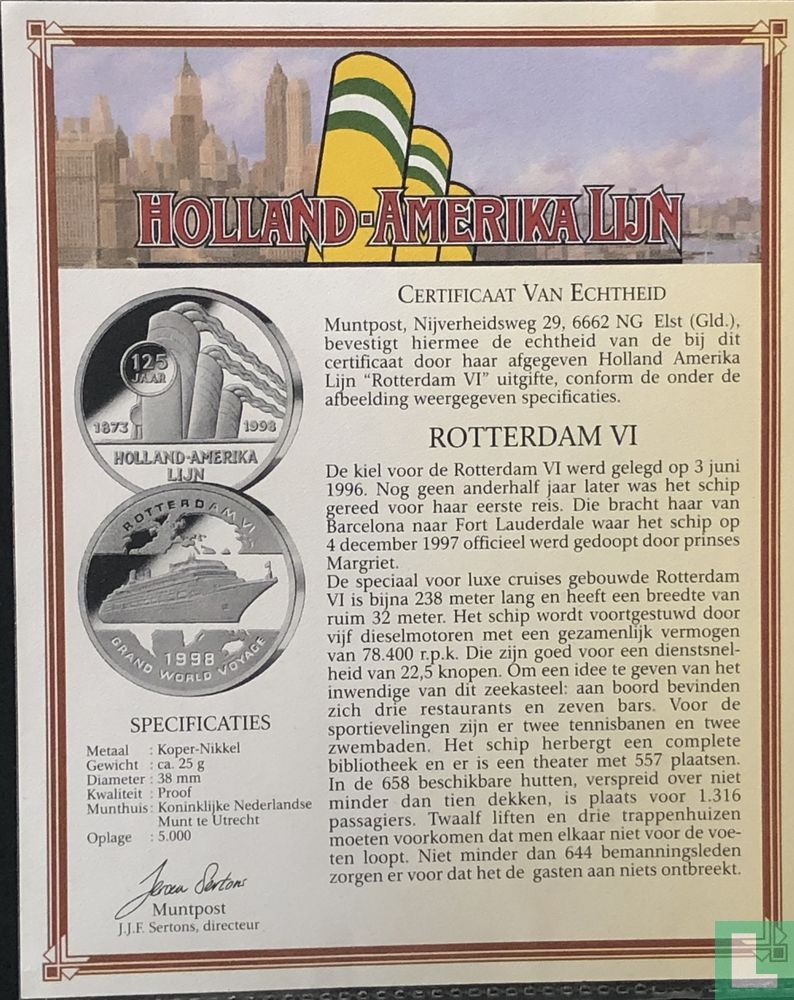 Rotterdam VI grand world voyage (Holland Amerika Lijn) (1998 ...