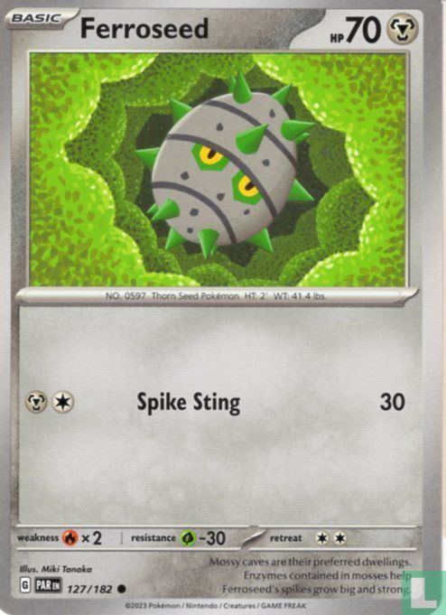 Ferroseed 127/182 (2023) - English)2023) Scarlet & Violet - Paradox ...