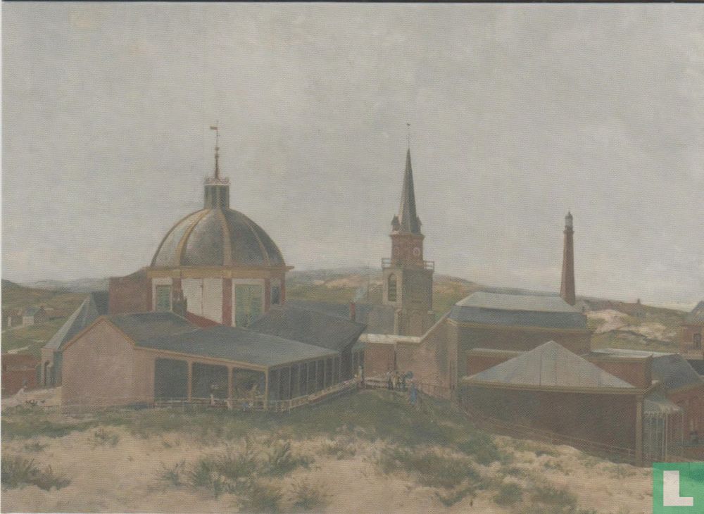 Café Bellevue, de Oude Kerk aan de Keizerstraat en de vuurtoren van ...