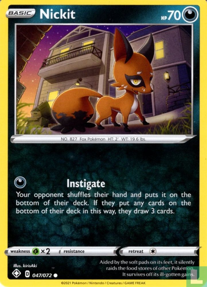 Nickit 047/72 (2021) - English)2021) Sword & Shield - Shining Fates ...