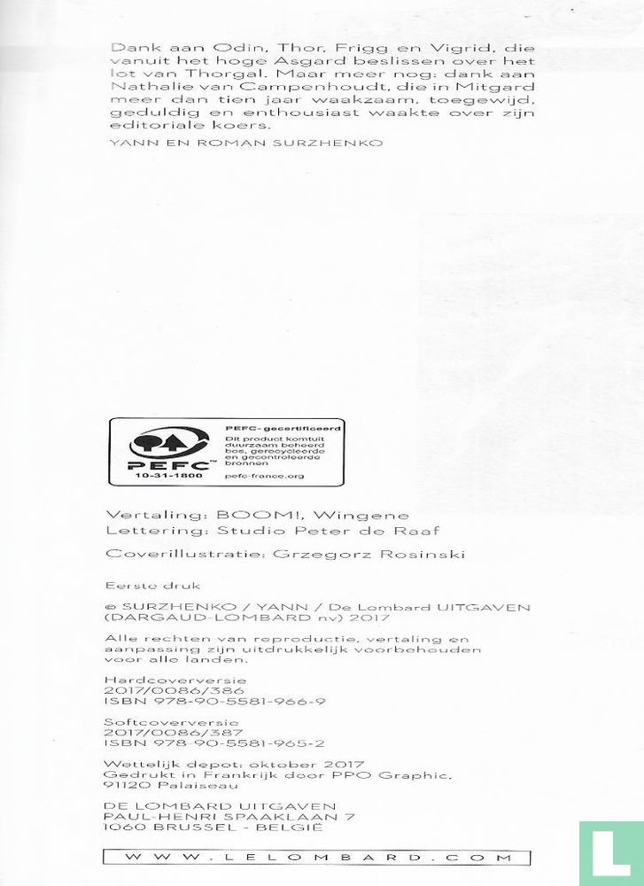 Slive 5 (2017) - Thorgal - LastDodo