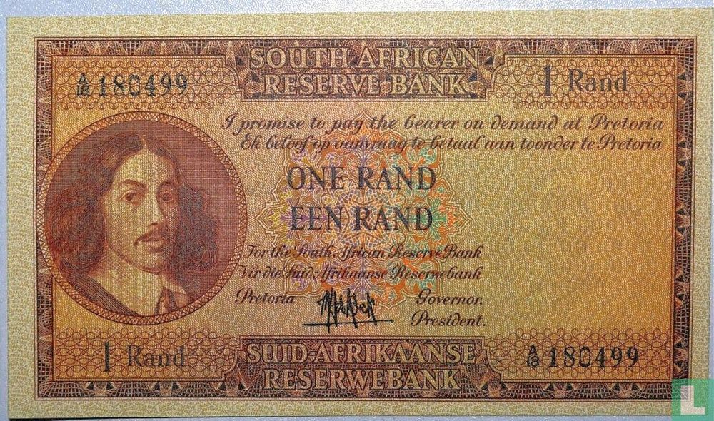 South Africa 1 Rand (1961) - South African Reserve Bank / South African ...