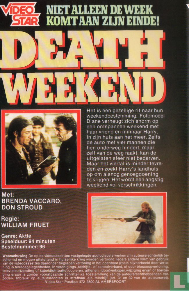 Death Weekend VHS - VHS video tape - LastDodo