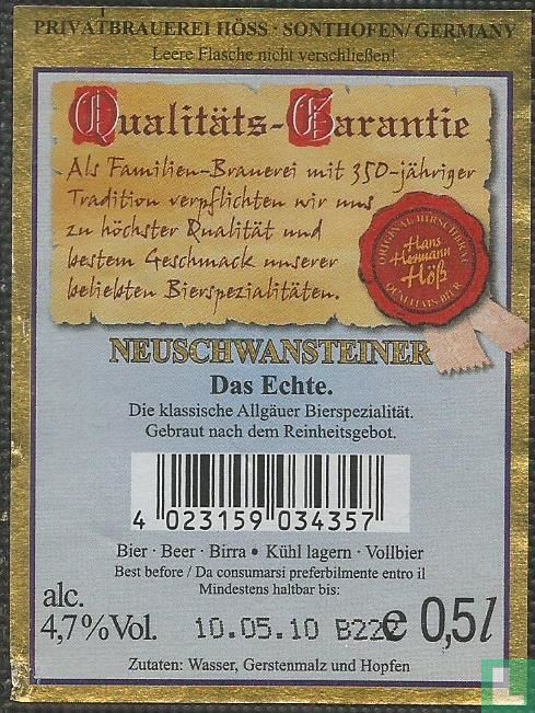 Neuschwansteiner - Privatbrauerei Höss, Sonthofen - LastDodo