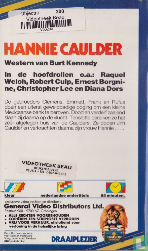 Hannie Caulder VHS - VHS videoband - LastDodo