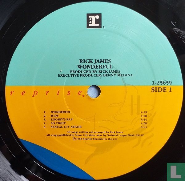 Wonderful LP 1-25659 (1988) - James, Rick - LastDodo